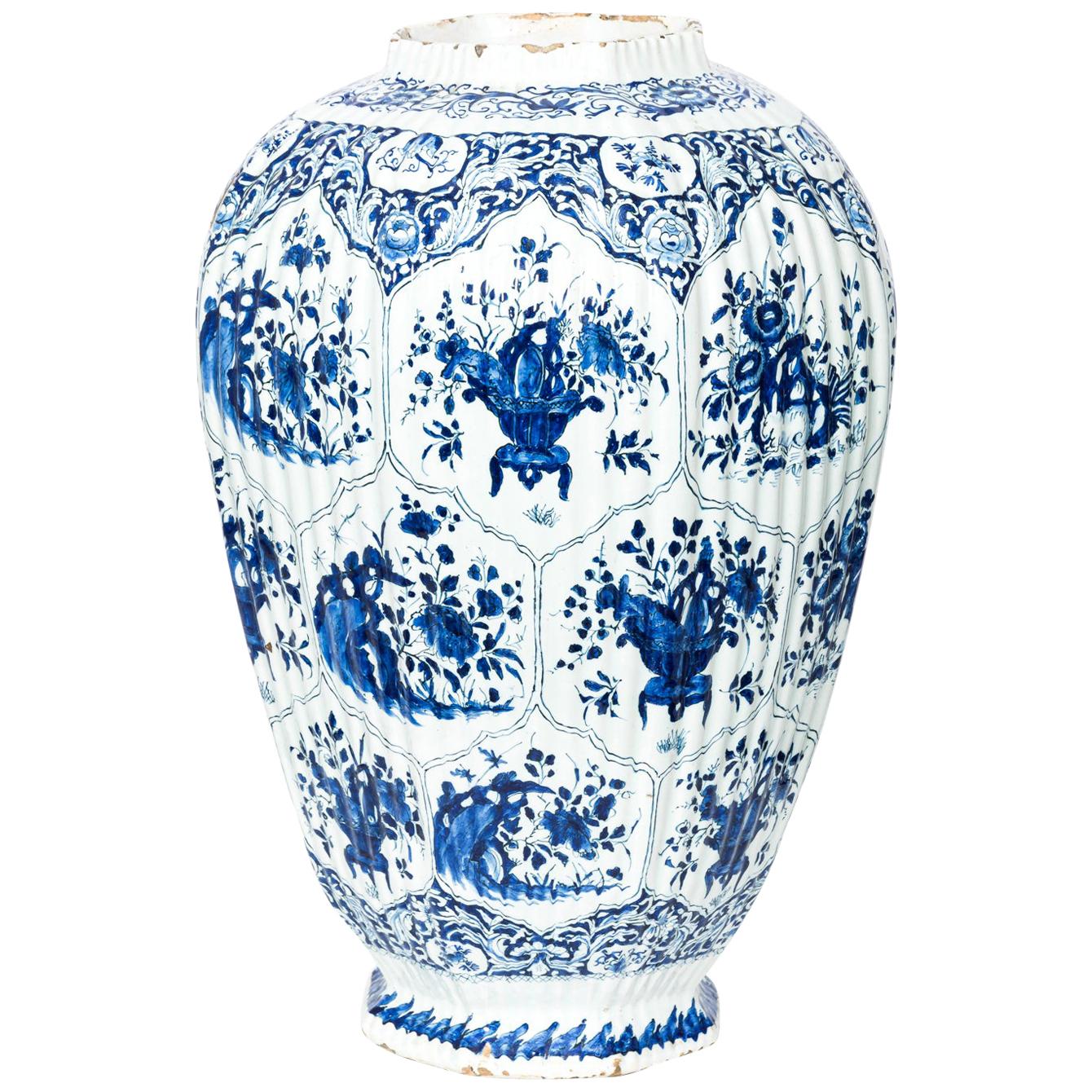 Dutch Delft Painted Vase at 1stDibs