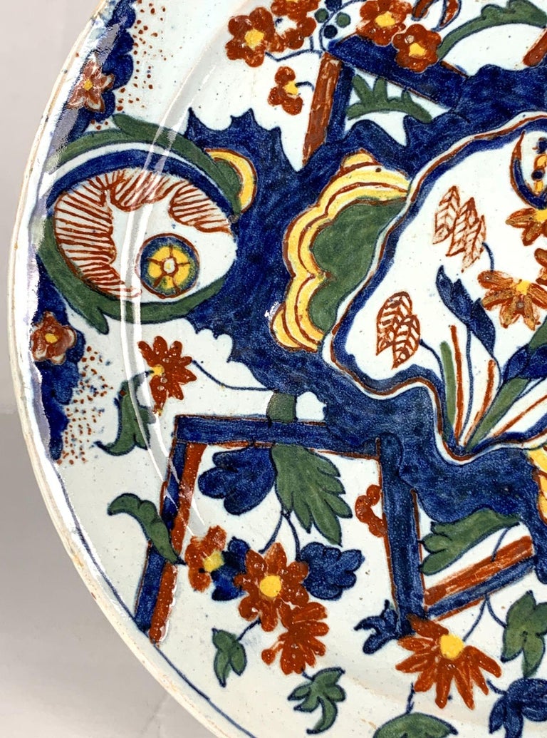 Dutch Delft Pancake Plate Lightning Pattern by De Paeuw 'The Peacock ...