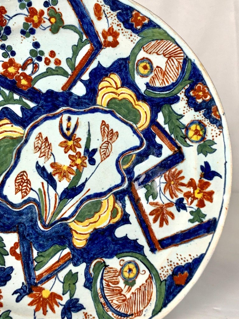 Dutch Delft Pancake Plate Lightning Pattern by De Paeuw 'The Peacock ...