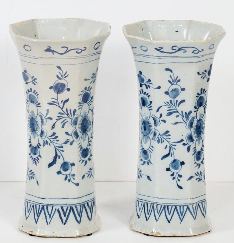 Dutch Delft Vases by Jan Jansz, Van Der Kloot from the 19th Century For ...