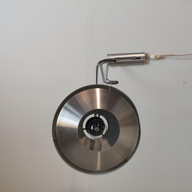 Dutch Design Double Arc Wall Lamp by Lakro, 1960s For Sale at 1stDibs