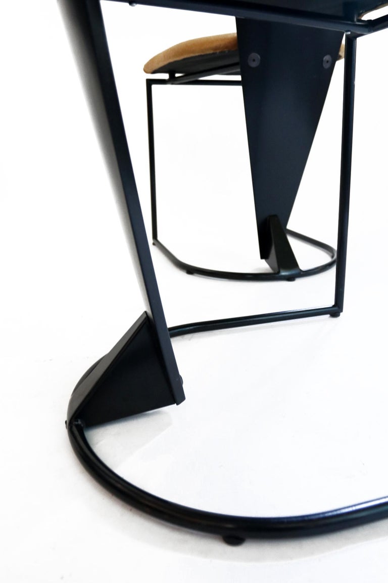 4 Dutch Design Harvink Zino Memphis Design Chairs Gold Black For Sale ...