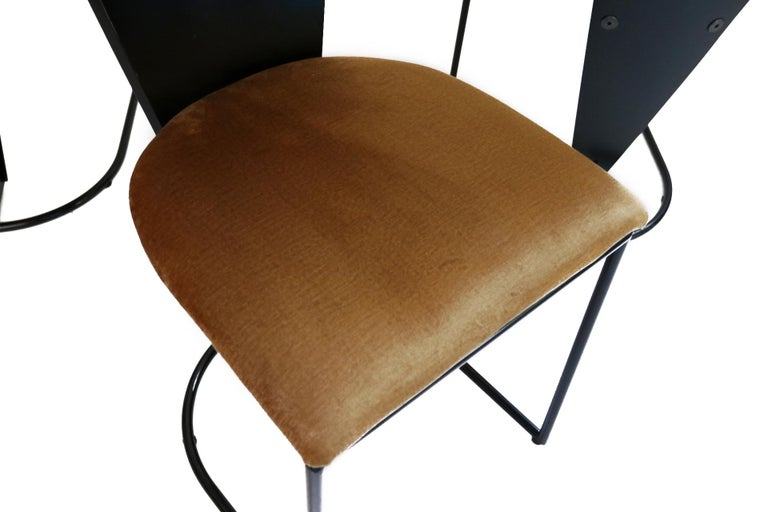 4 Dutch Design Harvink Zino Memphis Design Chairs Gold Black For Sale ...