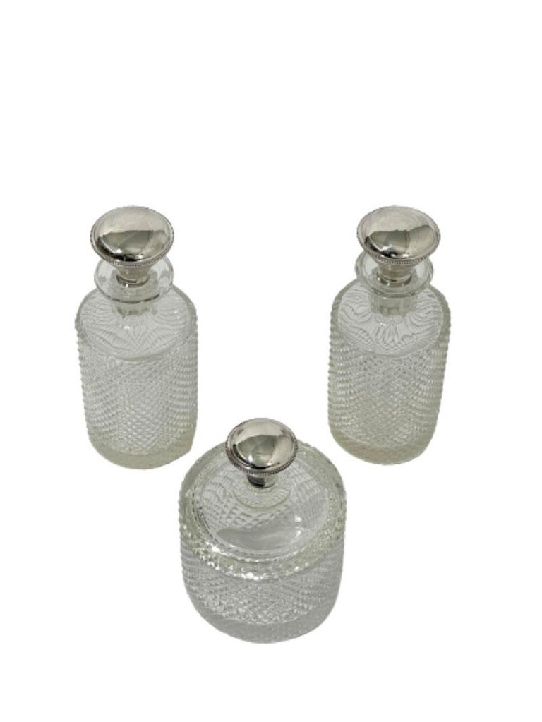 Dutch Diamond Cut Crystal Dressing Table Set by Fa. C. Bos and Zn ...