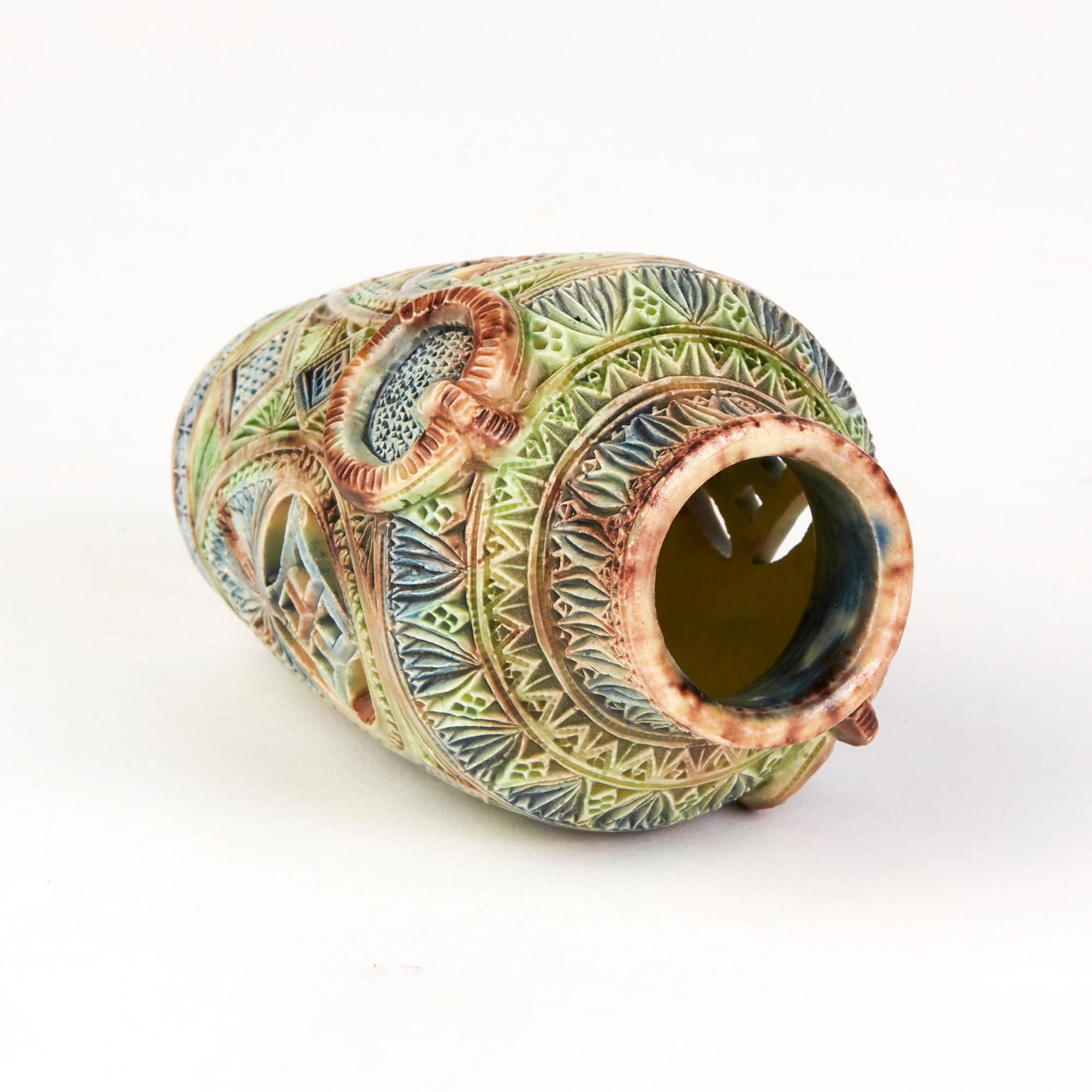 Dutch Frisian Art Pottery Twin Handled Vase, circa 1900 at 1stDibs ...