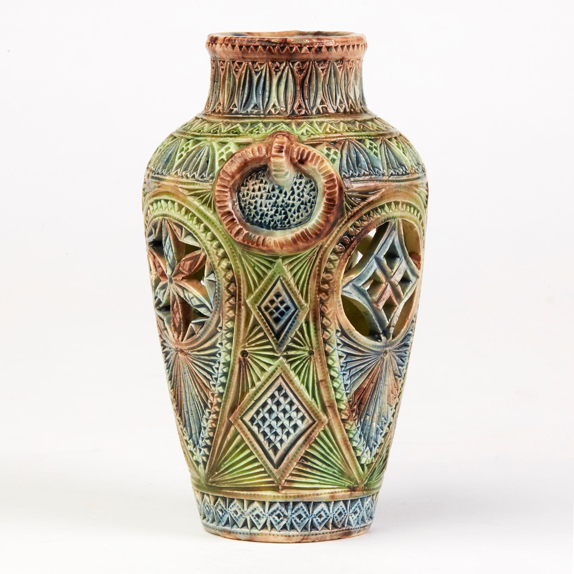 Dutch Frisian Art Pottery Twin Handled Vase, circa 1900 at 1stDibs ...