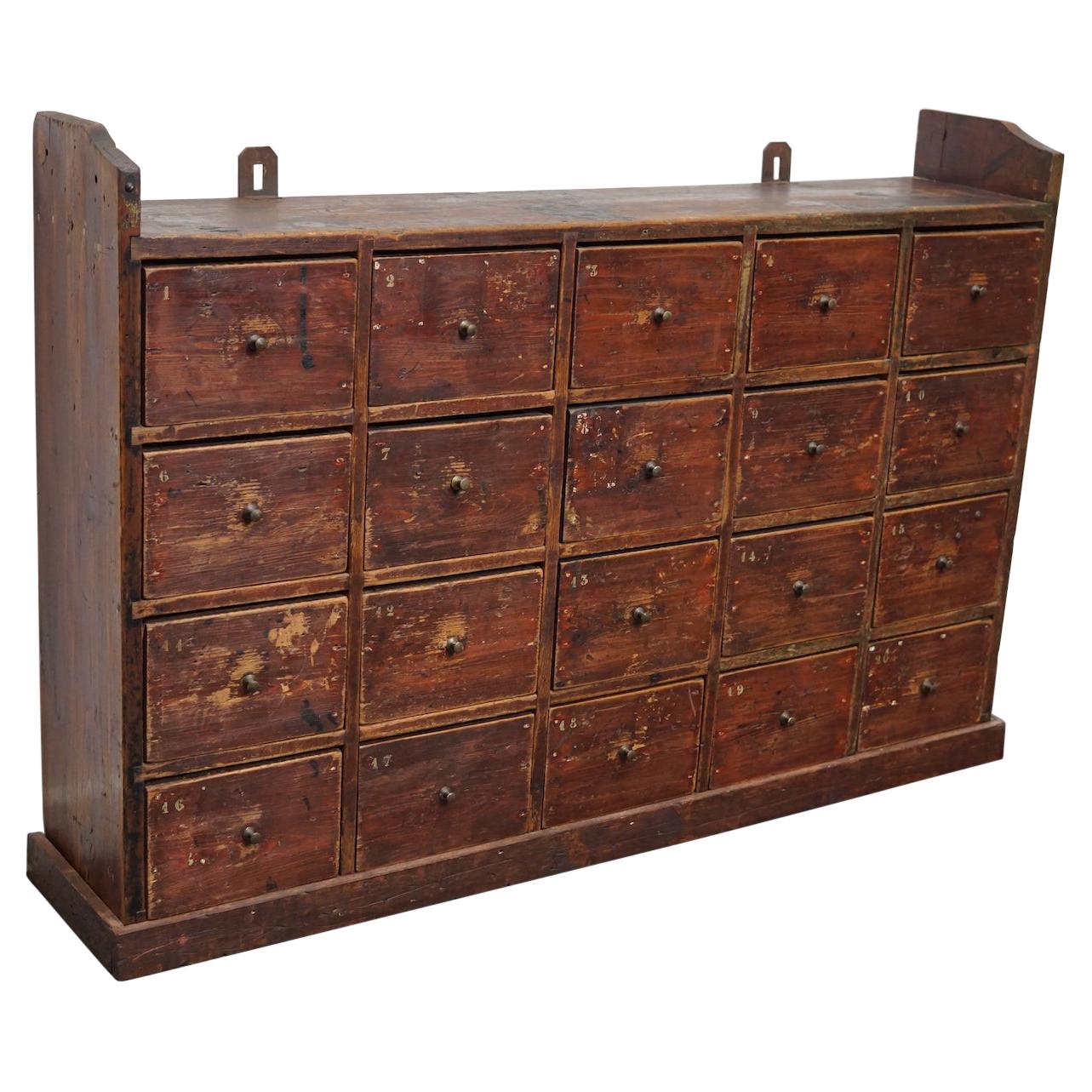 Authentic Industrial Machinists Wooden Storage Cabinet at 1stDibs