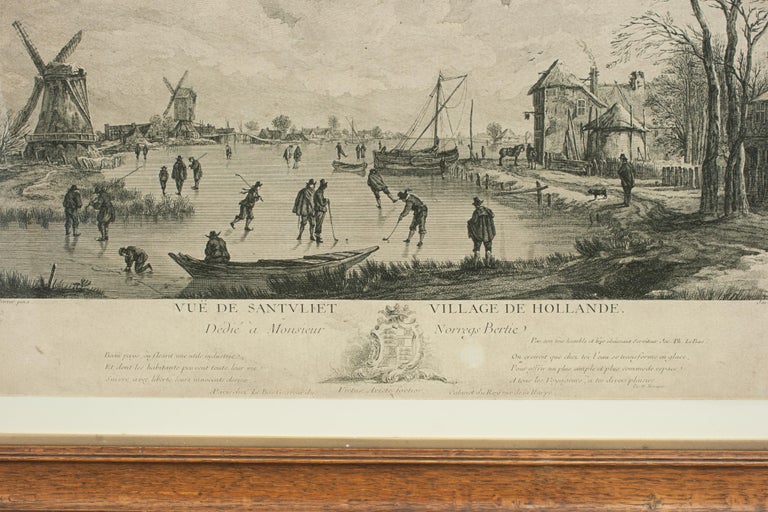 Dutch Kolf Print, Vuë De Santvliet Village De Hollande, Golf Engraving ...