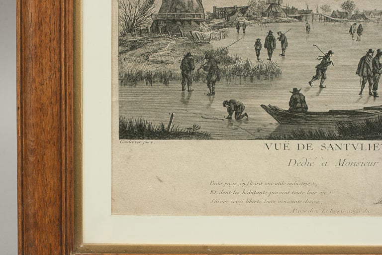 Dutch Kolf Print, Vuë De Santvliet Village De Hollande, Golf Engraving ...