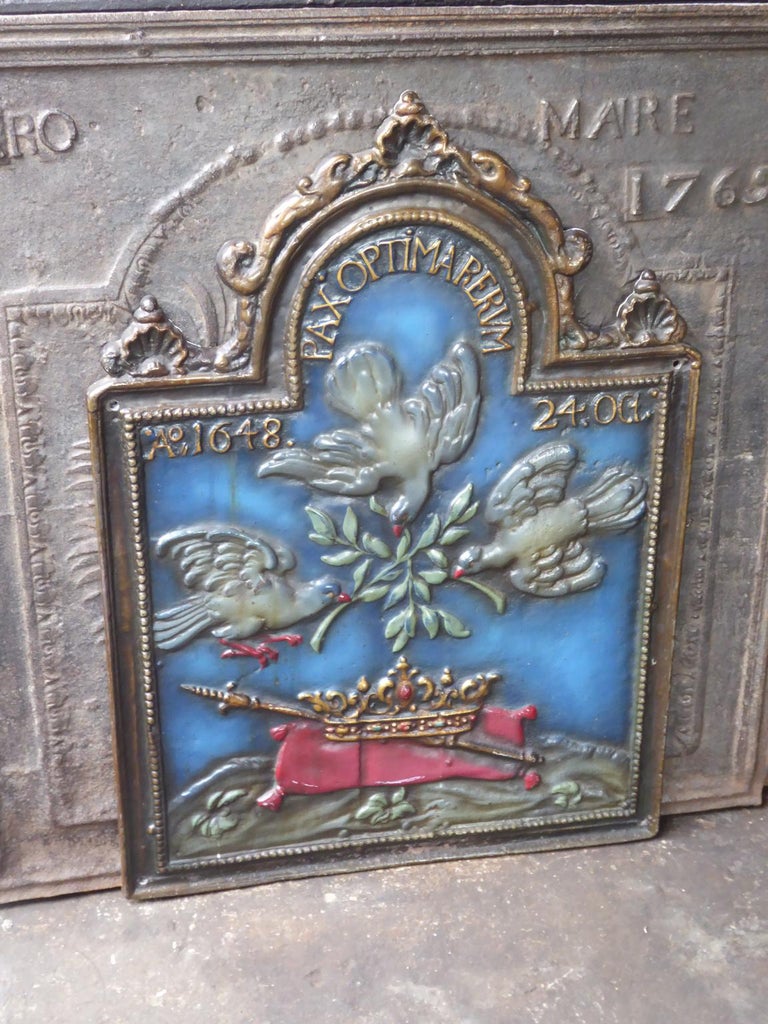 Dutch Louis XIV Style 'Pax Optima Rerum' Fireback at 1stDibs
