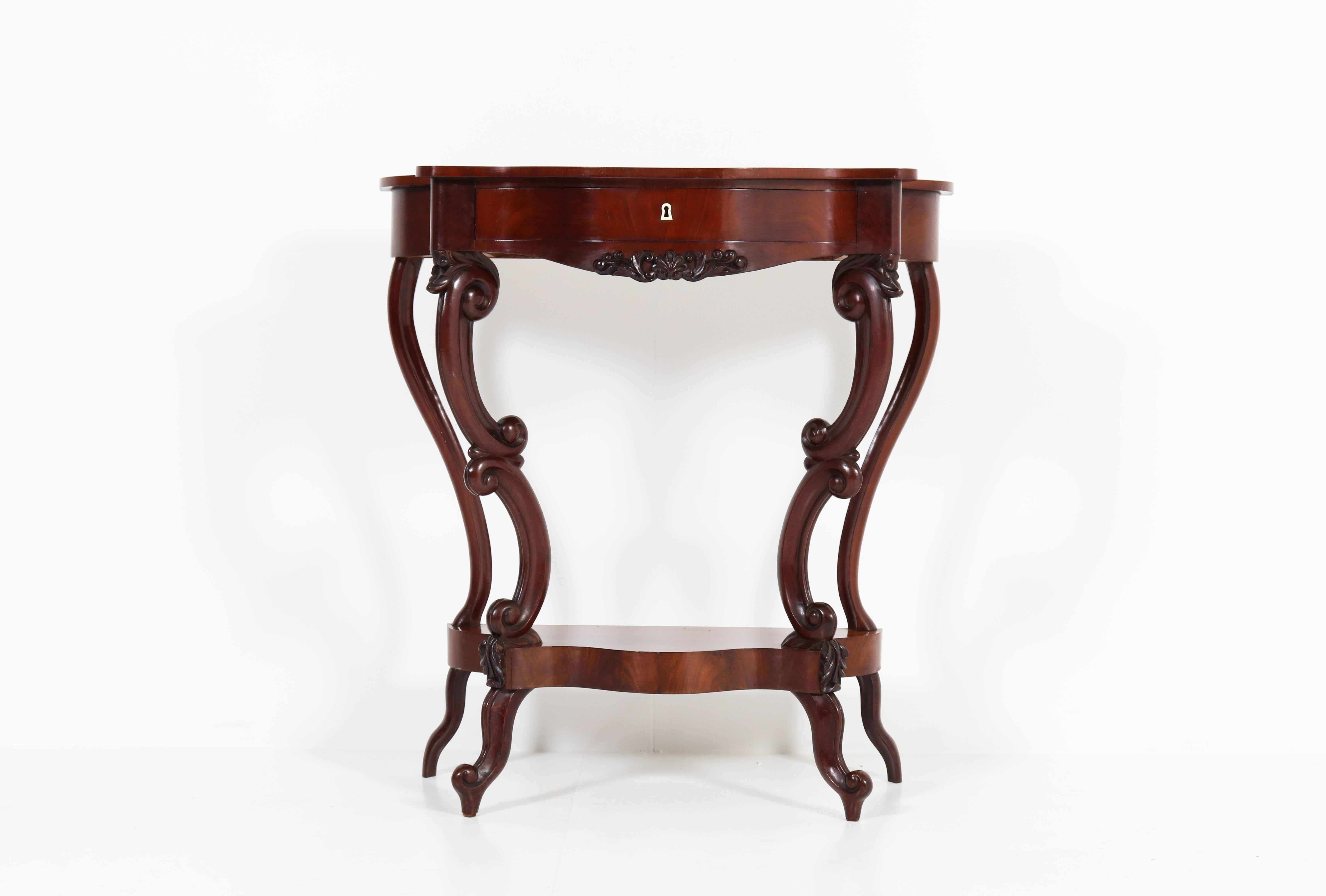 Dutch Mahogany Louis Philippe Console Table, 1850s For Sale at 1stDibs