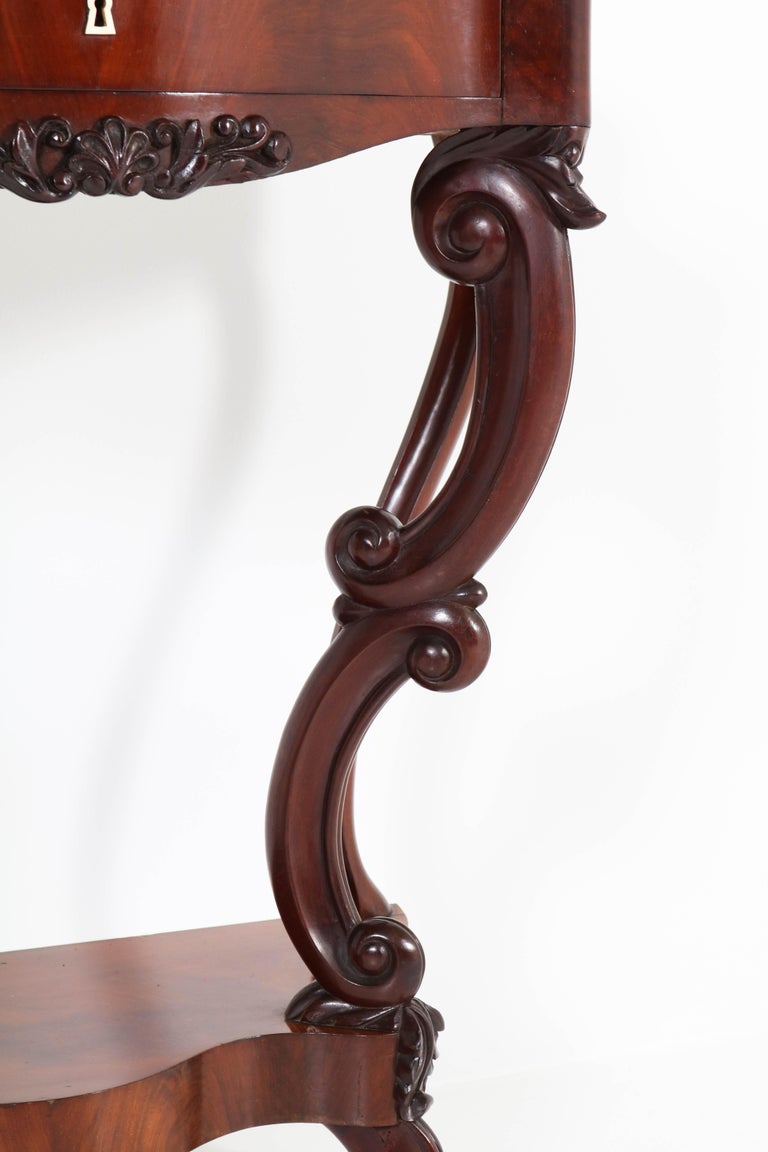 Dutch Mahogany Louis Philippe Console Table, 1850s For Sale at 1stDibs
