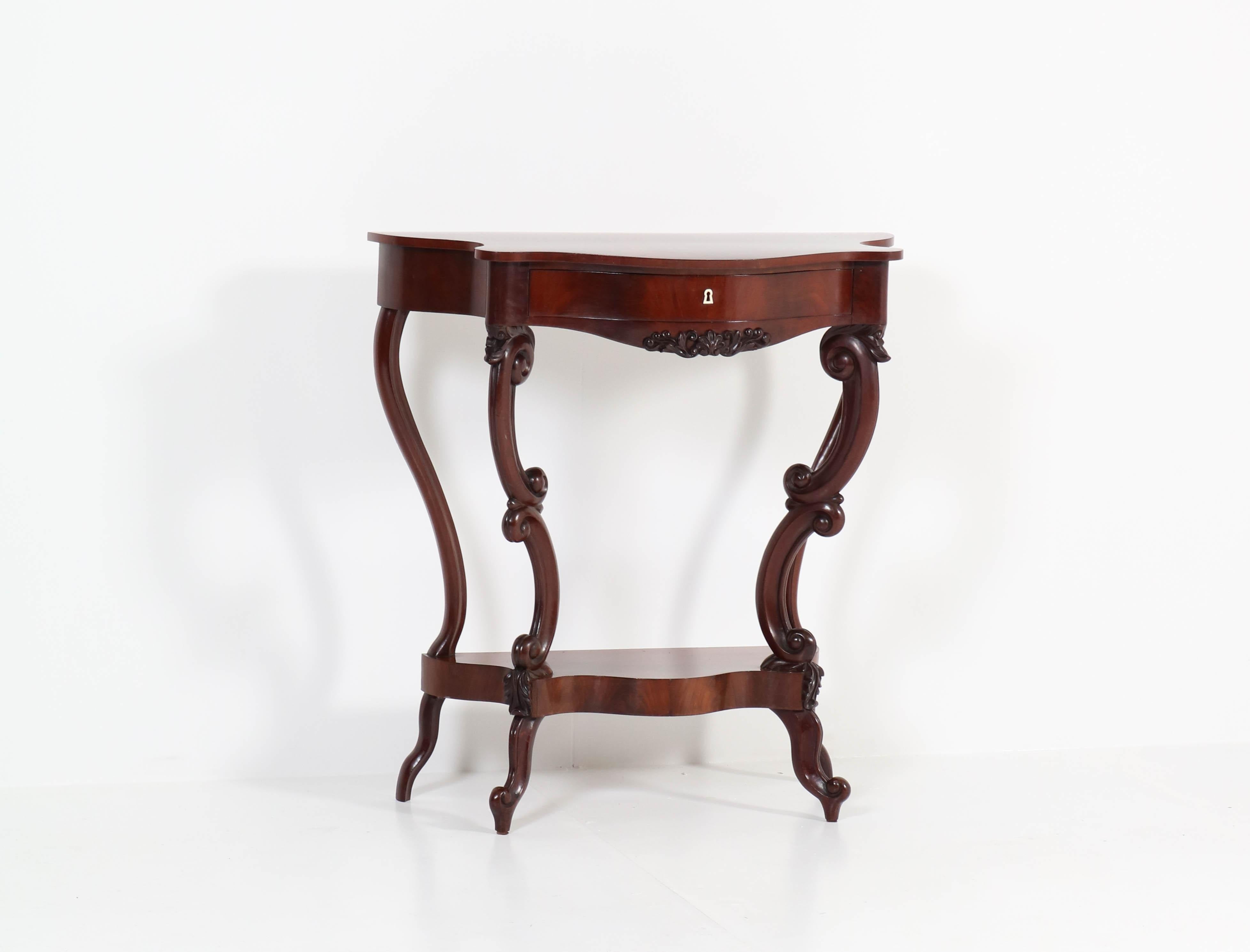 Dutch Mahogany Louis Philippe Console Table, 1850s For Sale at 1stDibs