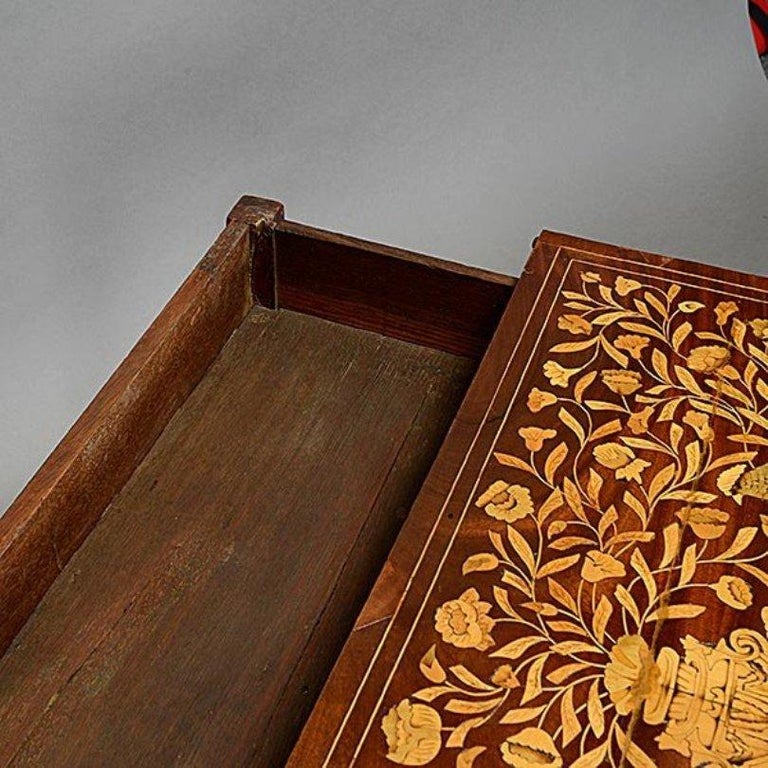 Dutch Marquetry Flip-Top Card Table, 19th Century For Sale at 1stDibs