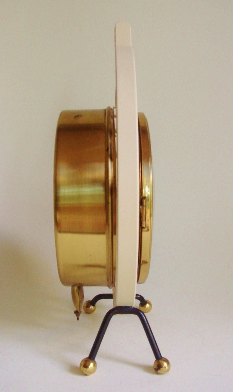 Dutch Midcentury, Avant Garde, Brass and Polychrome Enamel Pendulum ...