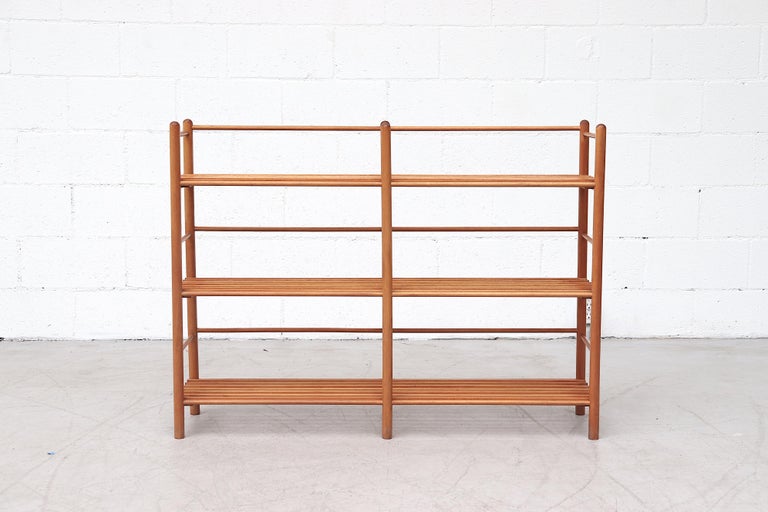 Dutch Modernist Wood Stick Bookshelf at 1stDibs