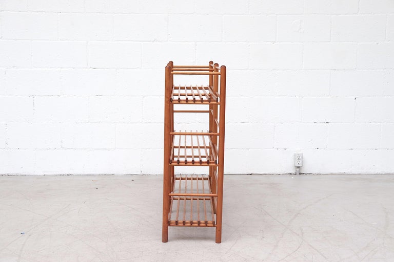 Dutch Modernist Wood Stick Bookshelf at 1stDibs