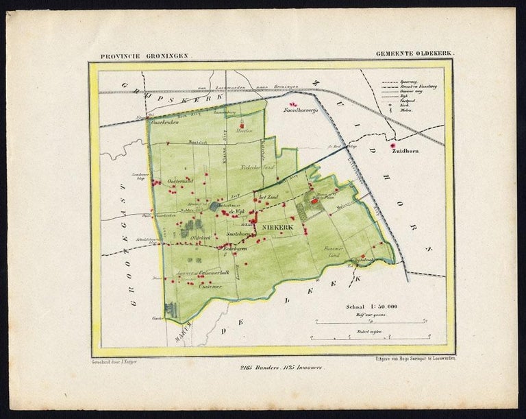 Dutch Municipality of Oldekerk in Groningen, The Netherlands, 1865 For ...