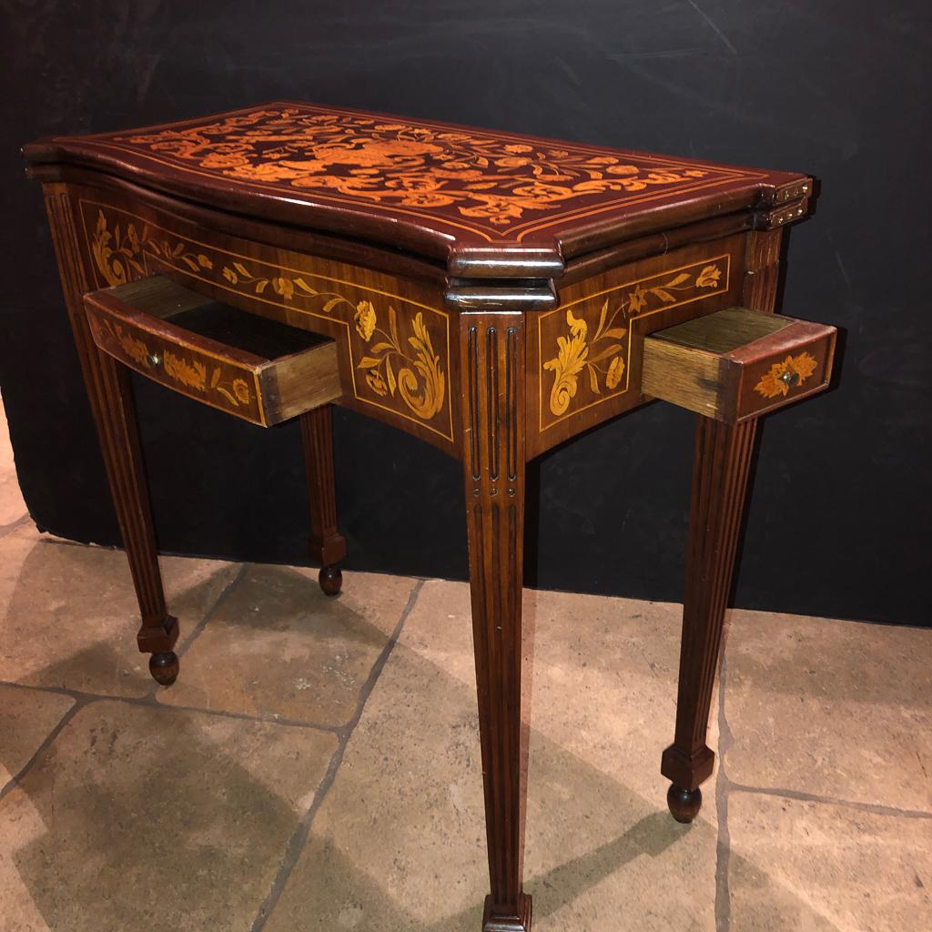 Dutch Neoclassic Inlaid Card Table For Sale at 1stDibs