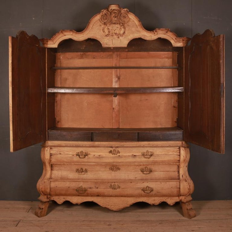 Dutch Oak Linen Press / Cupboard at 1stDibs