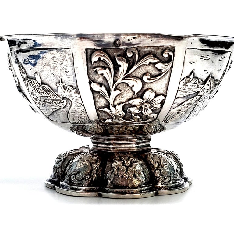 Dutch Octagonal 835 Silver Brandy Bowl at 1stDibs