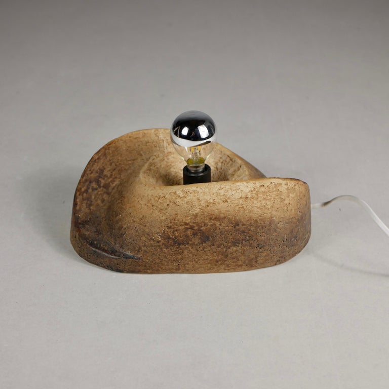 Dutch Pebble Shape Table or Wall Lamp in Ceramics, 1970s For Sale at ...