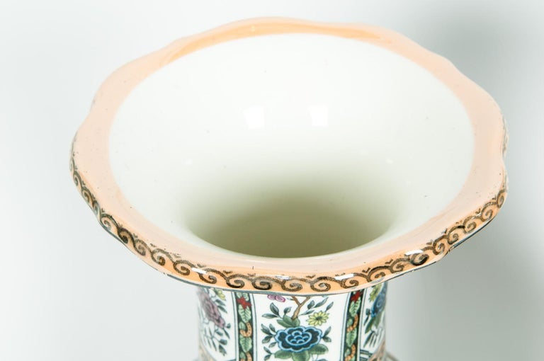 Dutch Porcelain Vintage Pair of Vases at 1stDibs