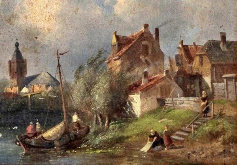 Dutch School, 19th Century "Landscape" For Sale at 1stDibs
