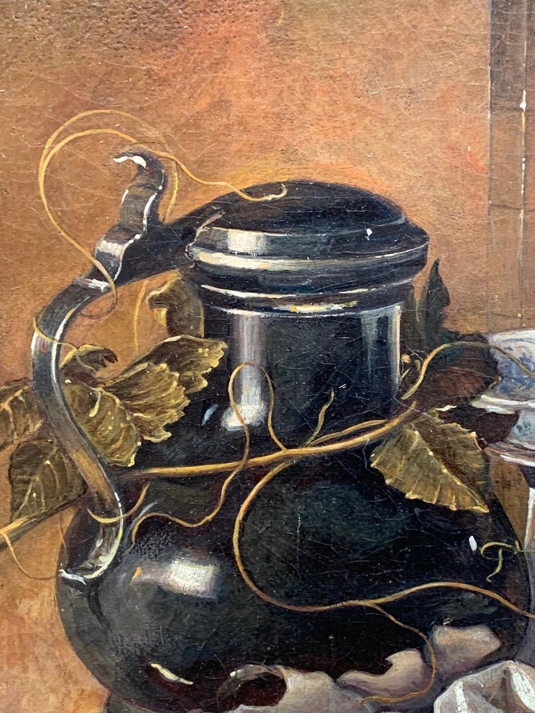 Dutch School - Dutch or Flemish School Still life of Pewter flagon ...