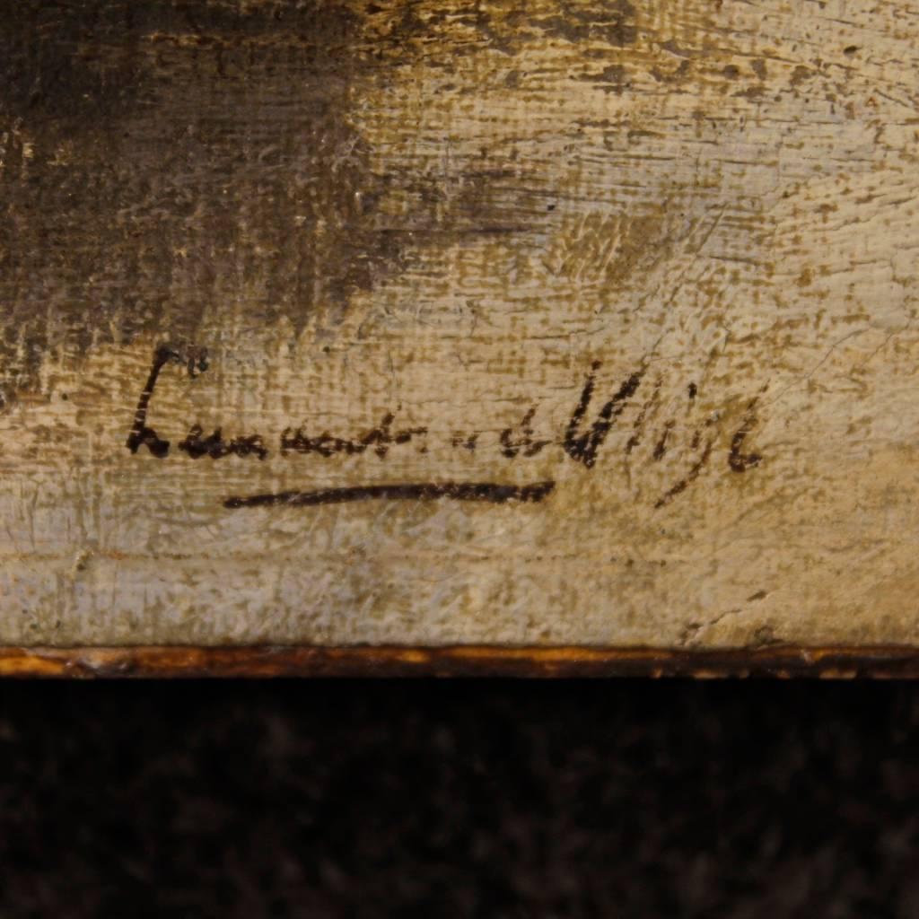 Dutch Signed Impressionist Landscape Painting Oil on Canvas from 20th ...