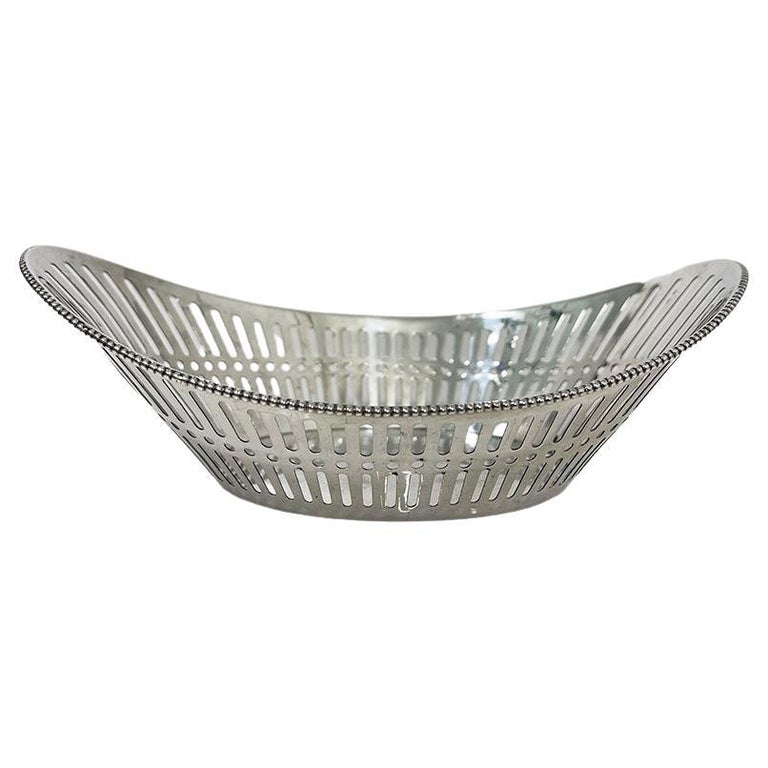 Dutch Silver Bonbon Basket by Schriek and Looren De Jong, 1948 For Sale ...