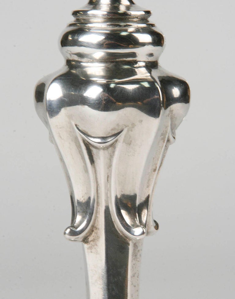 Dutch Silver Candlesticks, Amsterdam 1856, 2nd Grade Silver 835 at 1stDibs