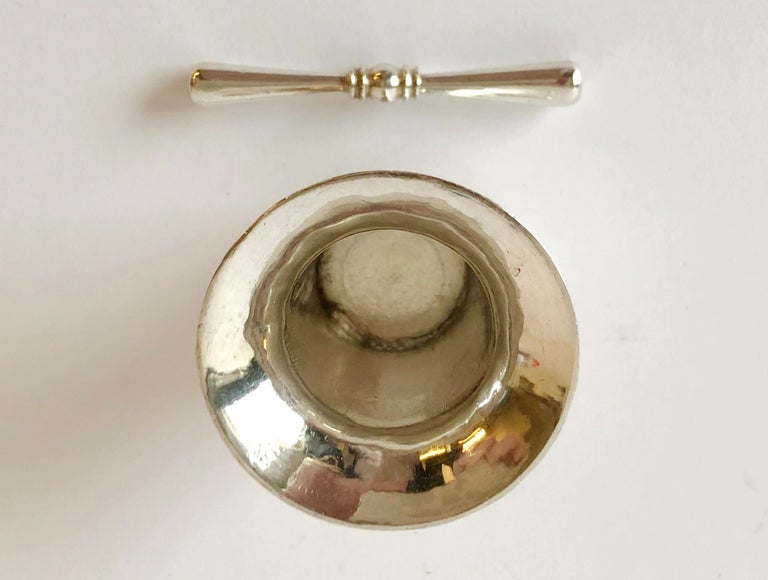 Dutch Silver Miniature Mortar and Pestle For Sale at 1stDibs