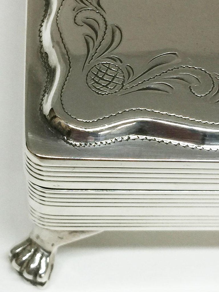 Dutch Silver Spoon Box in Biedermeier Style with Tea Spoons For Sale at ...