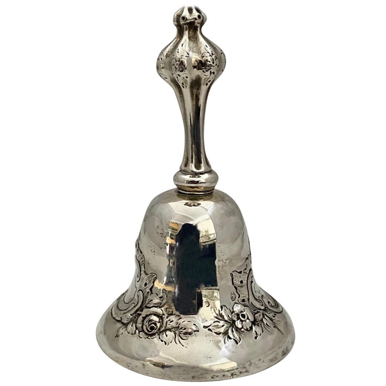 Dutch Silver Table Bell, Biedermeijer Style 1857, Ferdinand Hoeker ...