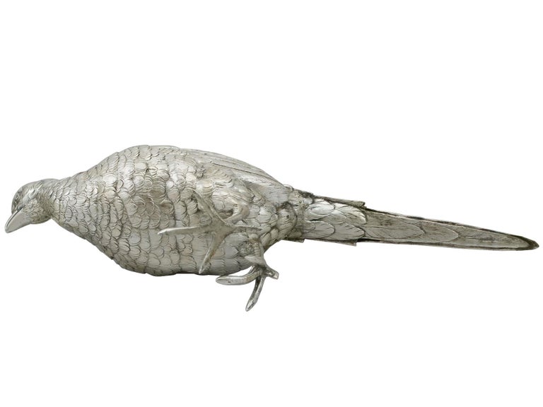 Vintage Dutch Silver Table Pheasant For Sale at 1stDibs | silver ...