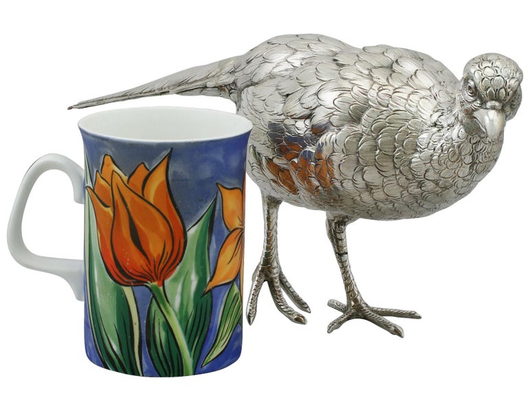 Vintage Dutch Silver Table Pheasant For Sale at 1stDibs | silver ...