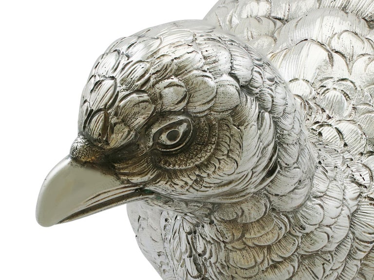 Vintage Dutch Silver Table Pheasant For Sale at 1stDibs | silver ...