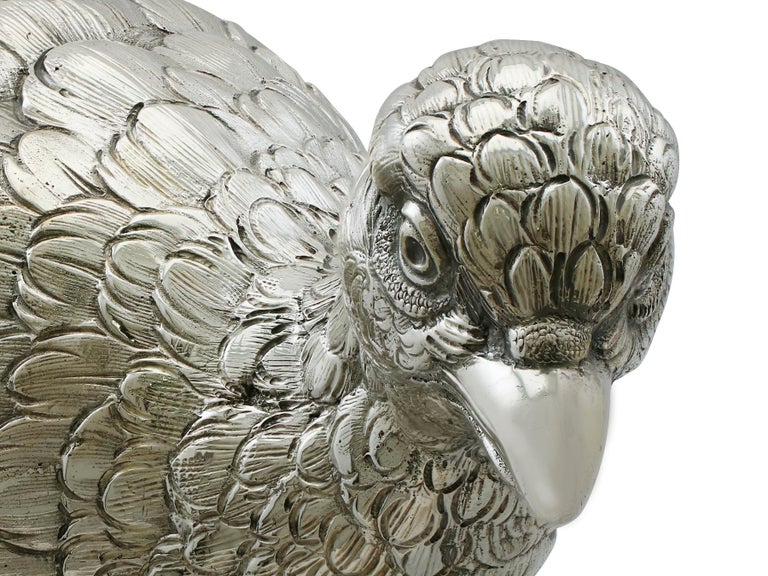 Vintage Dutch Silver Table Pheasant For Sale at 1stDibs | silver ...