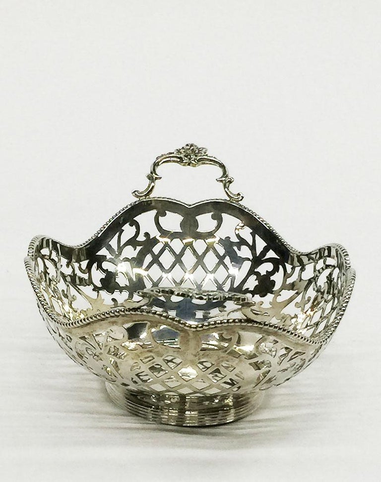 Dutch Small Silver Bonbon Basket by J. Krins, Schoonhoven, 1962 For ...