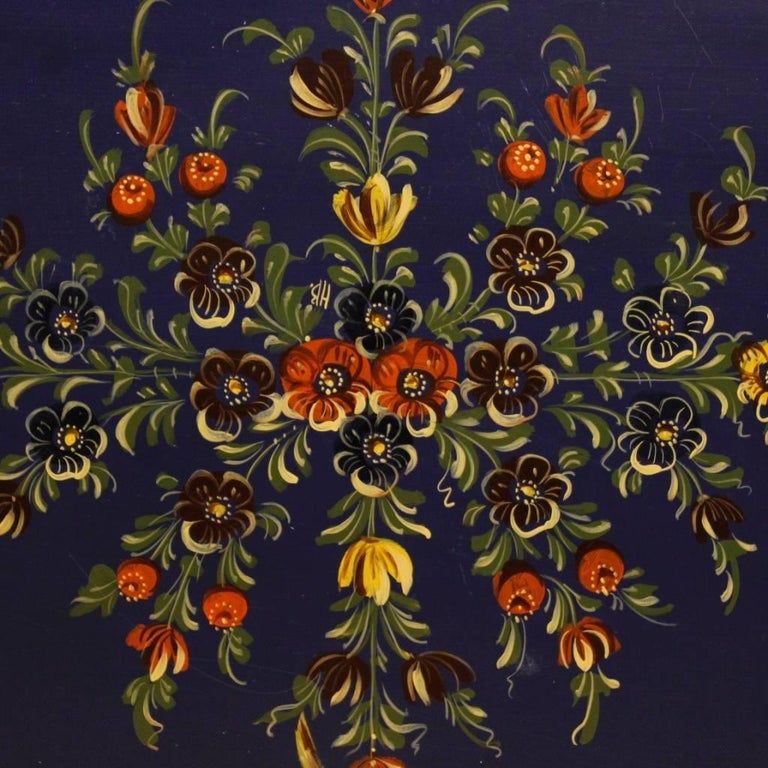 Dutch Table in Painted Wood with Floral Decorations from 20th Century ...