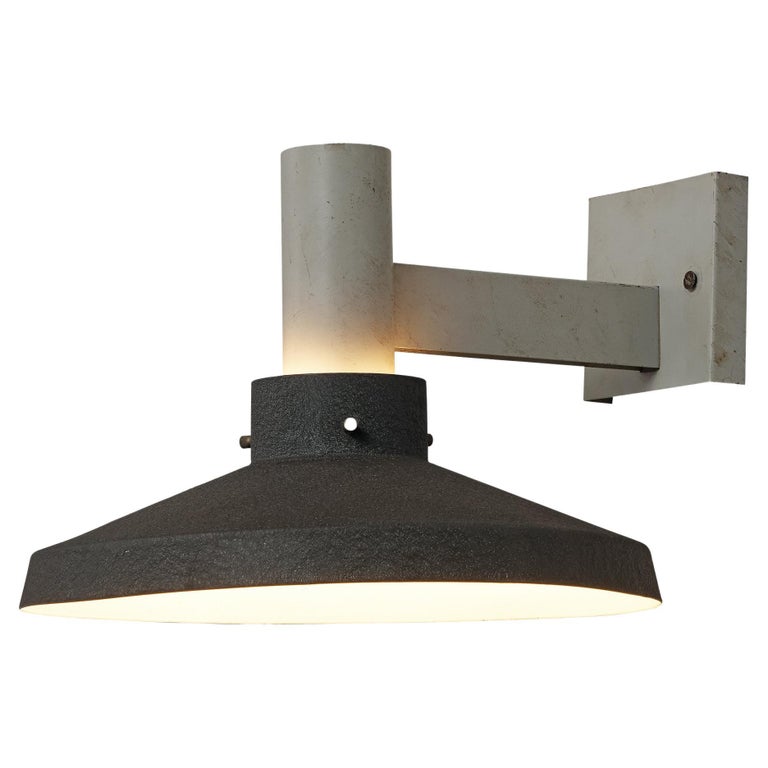 Dutch Wall Light with Textured Metal Shade For Sale at 1stDibs