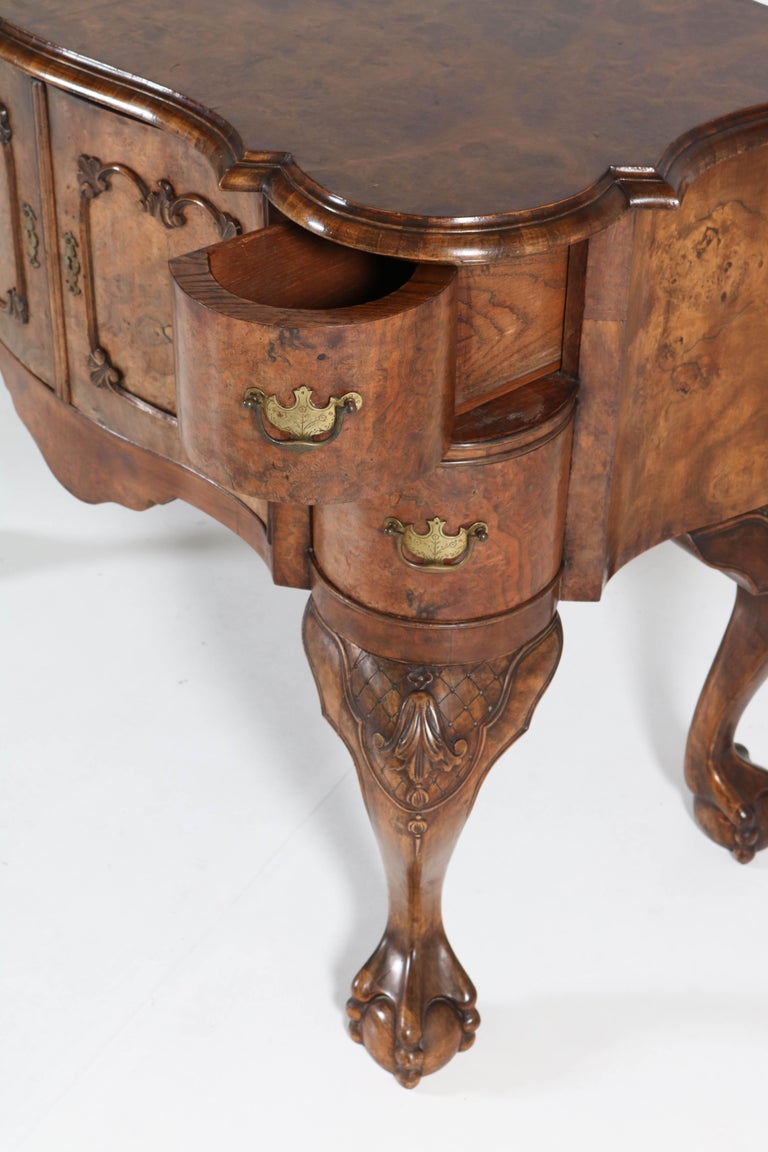 Dutch Walnut Chippendale Style Commode with Claw and Ball Feet, 1930s ...