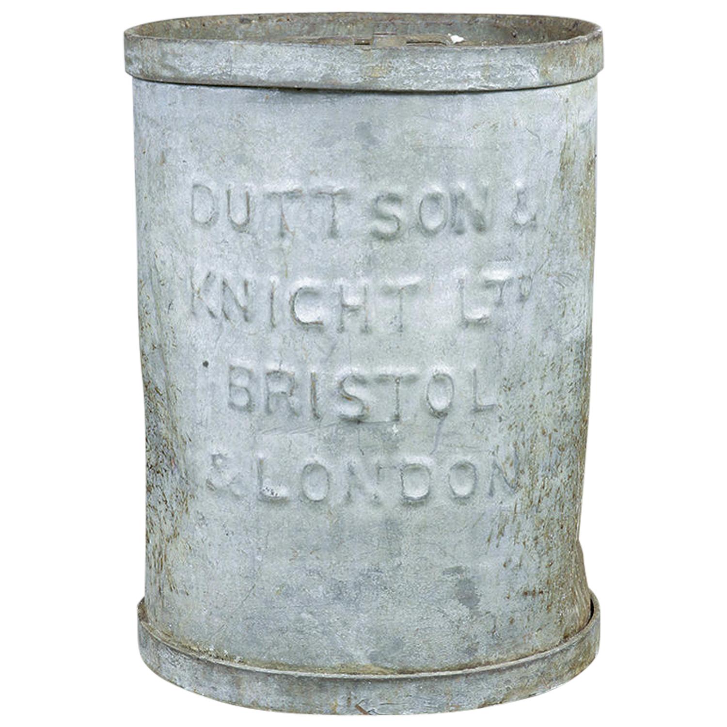Duttson and Knight Vintage Storage Drum, 20th Century For Sale at 1stDibs
