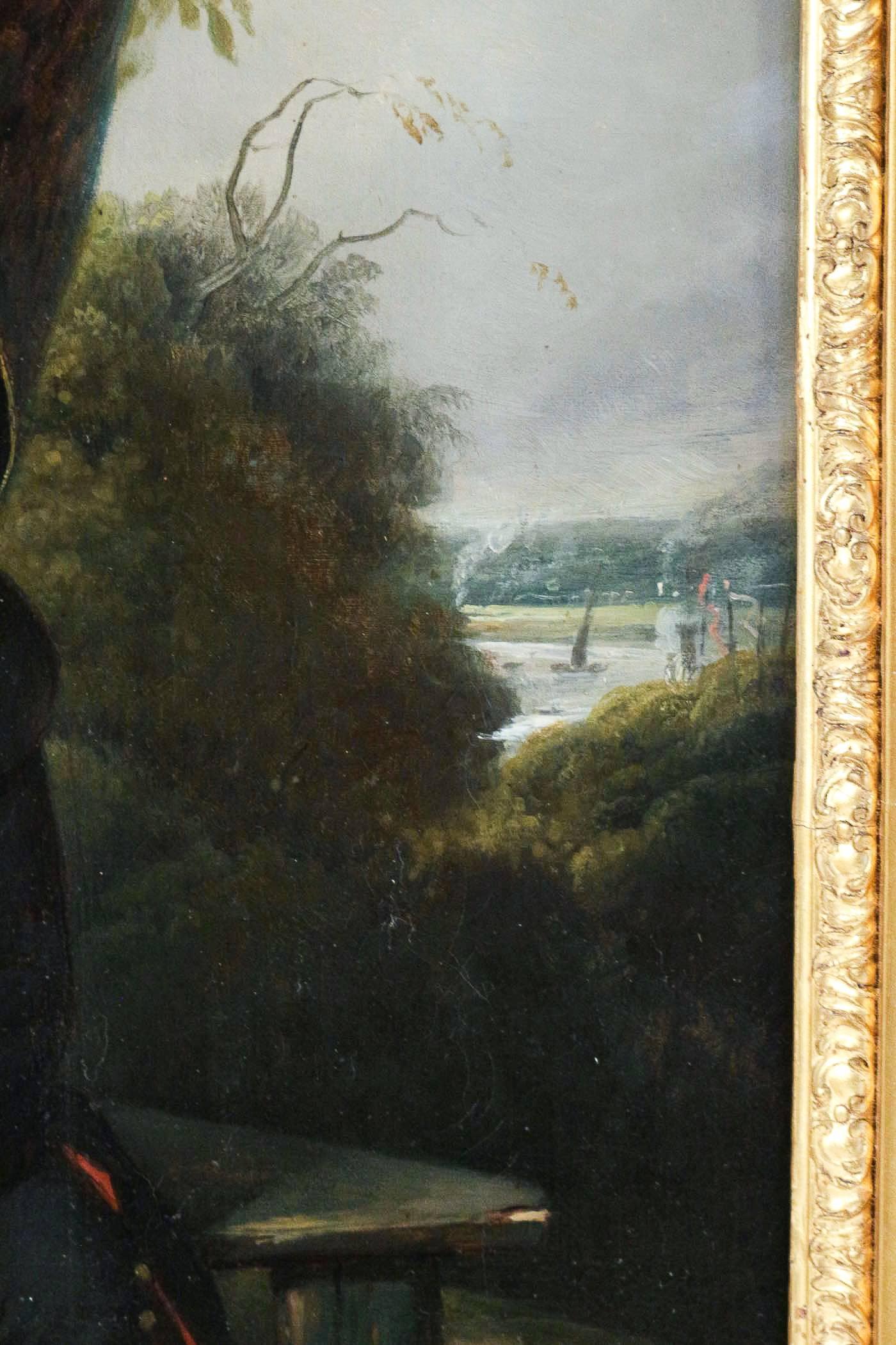 Duval le Camus Pierre French Romantic Period Oil on Canvas Father and ...