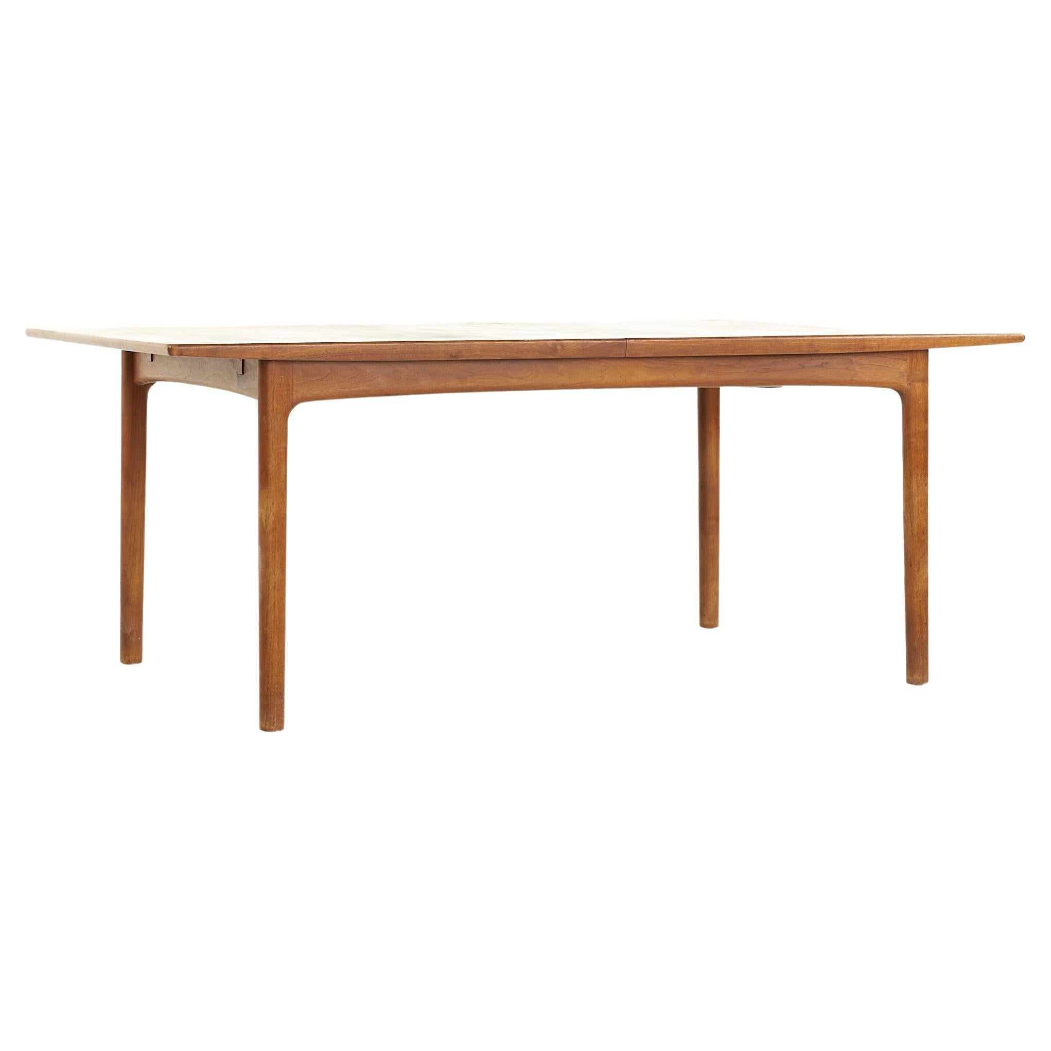 Mid Century Danish Teak Expanding Hidden Leaf Dining Table at 1stDibs