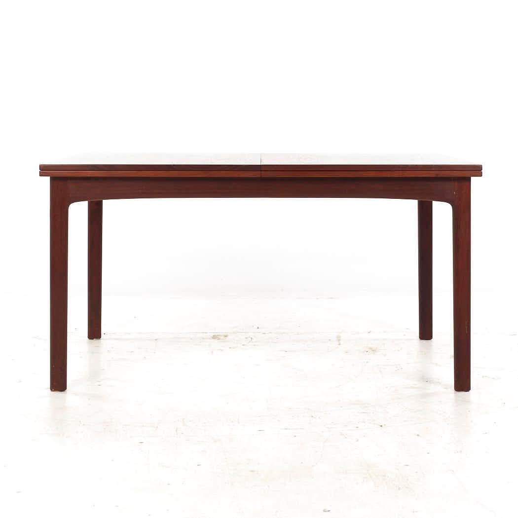 DUX Mid Century Swedish Teak Flip Top Expanding Dining Table For Sale ...