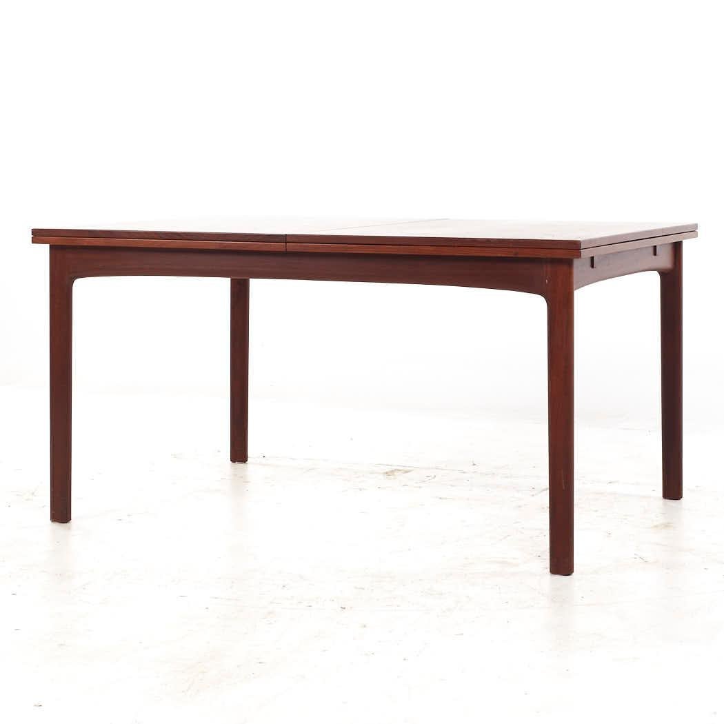 DUX Mid Century Swedish Teak Flip Top Expanding Dining Table For Sale ...