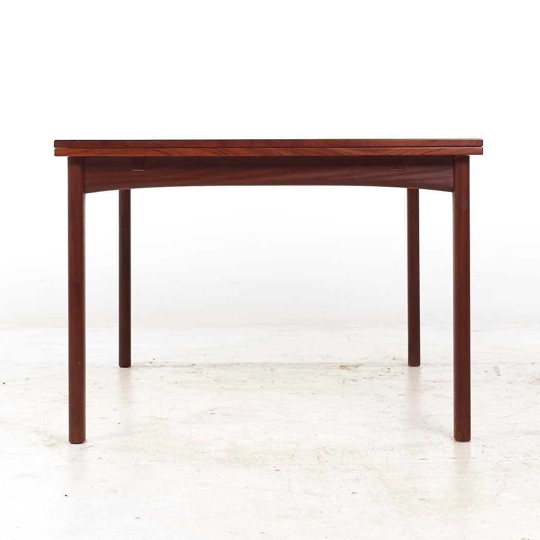 DUX Mid Century Swedish Teak Flip Top Expanding Dining Table For Sale ...