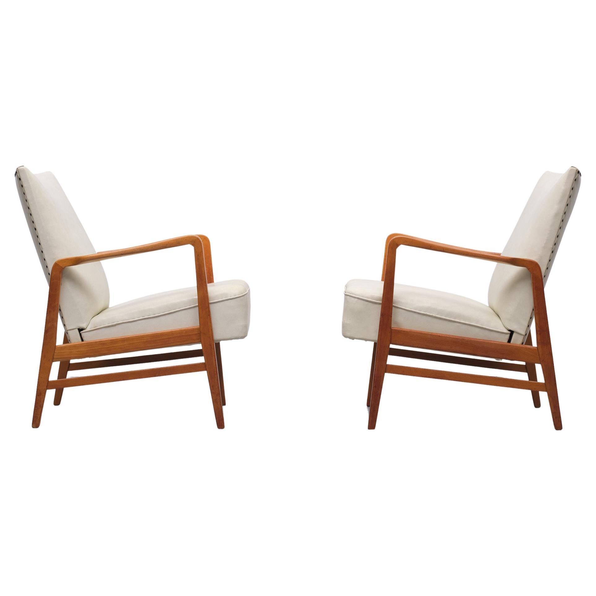 Pair of Swedish Grace Lounge Chairs at 1stDibs